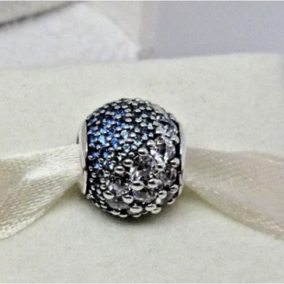Pandora | Jewelry | Pandora Blue Enchanted Pave Charm | Poshmark